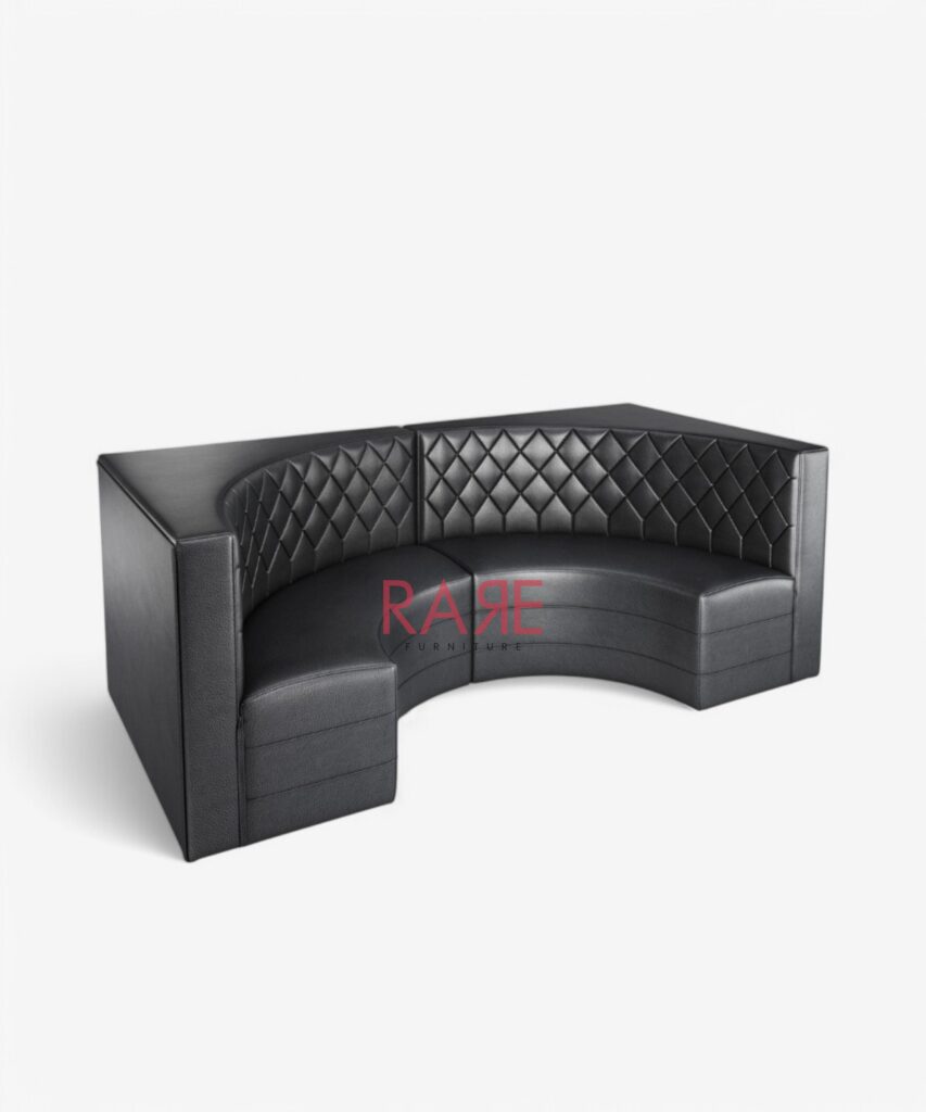 Bradford Curved Restaurant Booth - rarefurniture.in